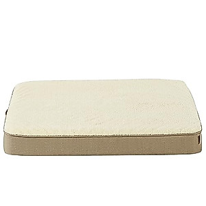 Lesure Orthopedic Dog Beds for Medium Dogs - Egg Crate Foam Puppy Bed with Ultra Soft Sherpa Surface&Removable Cover, Machine Washable Waterproof Dog Bed with Non-Slip Bottom(Curds&Whey,30x20x3inch)