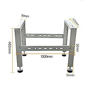 Mini-Split Air Conditioner Bracket Floor Stand, Ground Mounting Bracket for Outdoor Ductless Mini Split Air Conditioner, Galvanized Steel Condenser Bracket Heat Pump Base, Universal Design