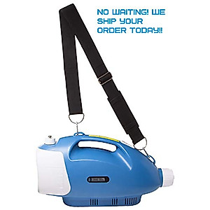 Sanifog Disinfectant Fogger Machine Cordless Handheld Electric Sprayer ULV Cold Fogger Machine Disinfecting for Hospitals Office Room School Restaurant Home 3L 24V 240W (Blue White)