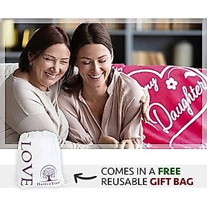 Mothers Day Gifts for Daughter, Daughter Gifts, to My Daughter Blanket, Daughter Gift from Mom, Gifts for Daughter from Mom, Birthday Gift for Daughter, Throw Blanket 65” x 50” (Rose Pink)