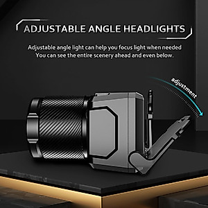 SuperFire Led headlamp,2000 Lumen Super Bright headlamp Rechargeable,Zoomable Head lamp Flashlight with Motion Sensor Hard Hat Light headlamps for Adults