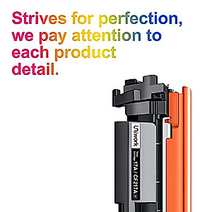 Uniwork Compatible Toner Cartridge Replacement for HP 17A CF217A Compatible with Laserjet Pro M102w M130fw, Pro MFP M130fw M130nw M130fn M130a Printer Tray, 4 Black (with Chip)