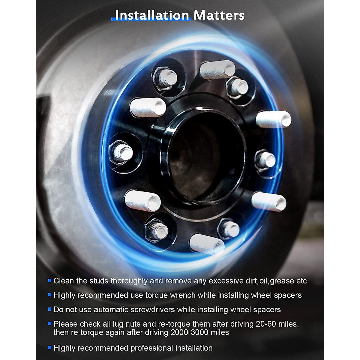 ECCPP 2" inch 6 Lug Hubcentric Wheel Spacers 6x135mm to 6x135mm 87mm CB fits for Ford Expedition for Ford for F-150 for Lincoln Navigator for Lincoln Mark LT with 14x2 Studs-2PCS