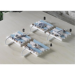 Jili Online Beach Themed Wall Hooks Towel Hat Coat Hangers Rustic Wall Nautical Decorative Hangers - Anchor, 16.5 x 11cm