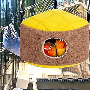 PETSOLA Sugar Glider Hammock Sleeping Nest Fleece House Bed Winter Warm for Cage Corner for Rat Parrot Ferret Squirrel Small Pet Cage Accessories