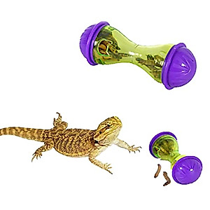 PUMEXFE 3 PCS Reptile Enrichment Toy Ball Bearded Dragon Toys Reptile Tank Decor Reptile Feed Toys for Lizard, Bearded Dragon, Gecko, Small Animals (Blue)