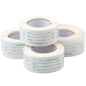 CZWESTC 1200 Pcs Food Storage Labels for Home and Restaurant, Removable Food Refrigerator Freezer Date Stickers Easy Clean, Adhesive Kitchen Labels for Containers and Jars( 2 x 1 inch)