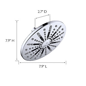 Design House 582718-PC Ian Modern 8-inch 2-Function Showerhead, Polished Chrome