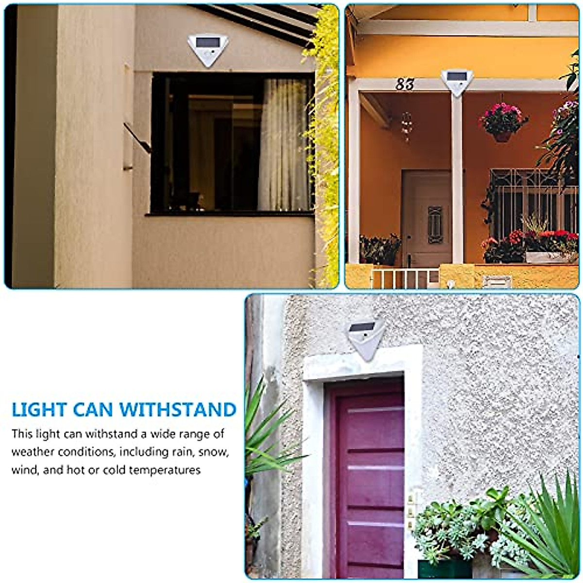 balacoo LED Solar Induction Light Human Body Inductive Wall Street Lamp Outdoor Security Landscape Lantern for Patio Stairs Garden Pathway Home Light