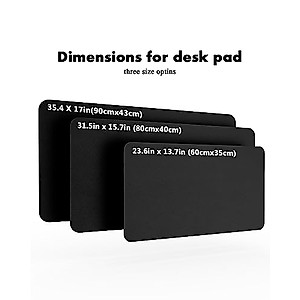 YSAGi Double-Sided Desk Pad, Leather Desk Mat, Eco Cork Desk Pad Protector, Large Mouse Pad for Desk, Waterproof Desk Blotter Pad, Desk Writing Pad for Office Work/Home(23.6"x13.7",Black+Cork)
