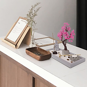 Zen Garden Incense Holder with a Mini Buddha Statue and a Tealight Candle Holder - Beautiful Zen Garden for Desk, Meditation Gifts, Zen Decor, and Japanese Art