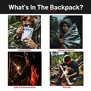 Stealth Angel 1 Person Tan 72 Hour Emergency Kit - Survival Bag for Earthquakes, Hurricanes, and Other Natural Disasters