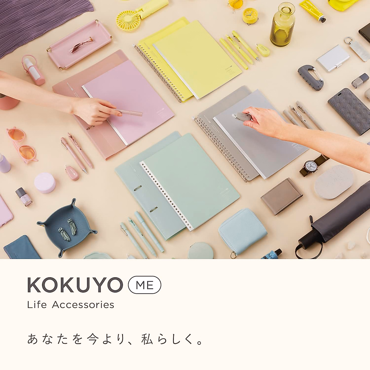 Kokuyo Me 2-Ring Loose Leaf Binder, B5, Up to 100 Sheets, Fragile Mint, Japan Import (KME-TRBPP358LG)