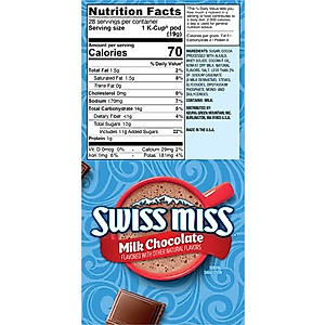 Swiss Miss Milk Chocolate Hot Cocoa Keurig Single-Serve K Cup Pods, 28 Count