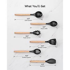 Knife Set, TUUMIIST 18PCS Kitchen Knife Sets with Block and Sharpener, Kitchen Utensils Set, Removable Utensil Holder (Black)-Precision Cutting, Effortless Sharpening, Convenient Organization