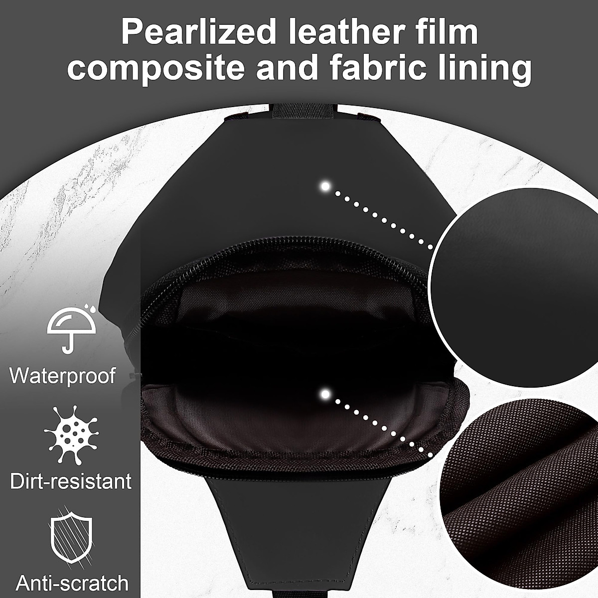 redaica Sling Bag Crossbody Backpack for Women Men Chest Bag Hiking Bag with USB Charging Port for Walking Camping Biking Travel Sports Running Cycling, Black