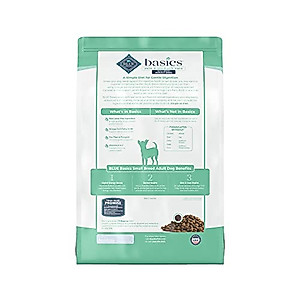 Blue Buffalo Basics Skin & Stomach Care, Grain Free Natural Adult Small Breed Dry Dog Food, Lamb & Potato 11-lb