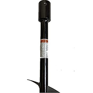 GardenTrax Earth Auger Spiral Drill Bit 8”(D) x 36”(L), Post Hole Digger with 7/8" Drive Shaft W/Fishtail Point