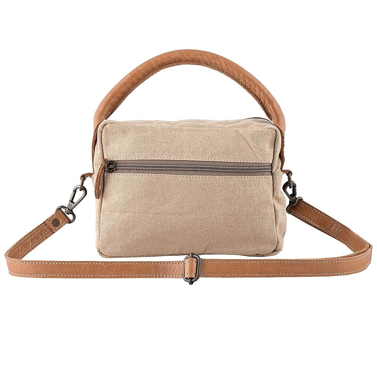 SIXTEASE Crossbody Bag for Women Vintage Style Genuine Leather, Upcycled Canvas, Rug, or Hair On - Cross Body Womens Bags with Inside Zipper Pockets - Dittogick
