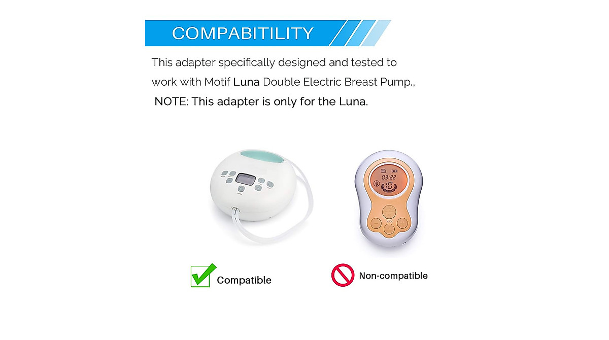 PumpMom 12 Volt Car Adapter for Motif Luna Breast Pumps