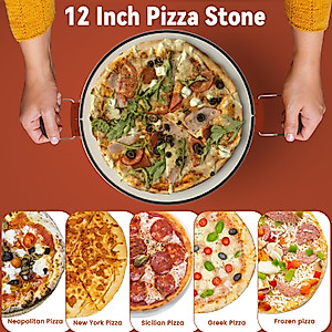 TMEDW Electric Pizza Oven, 12 inch Portable Pizza Oven Indoor, Countertop Pizza Maker with Wooden Pizza Paddles & Pizza Cutter