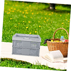 YARNOW 3pcs Picnic Basket Grocery Crate Folding Storage Crate Laundry Basket Camping Basket Collapsible Market Basket Fruit Containers Folding Storage Basket Miscellaneous Pp Toy