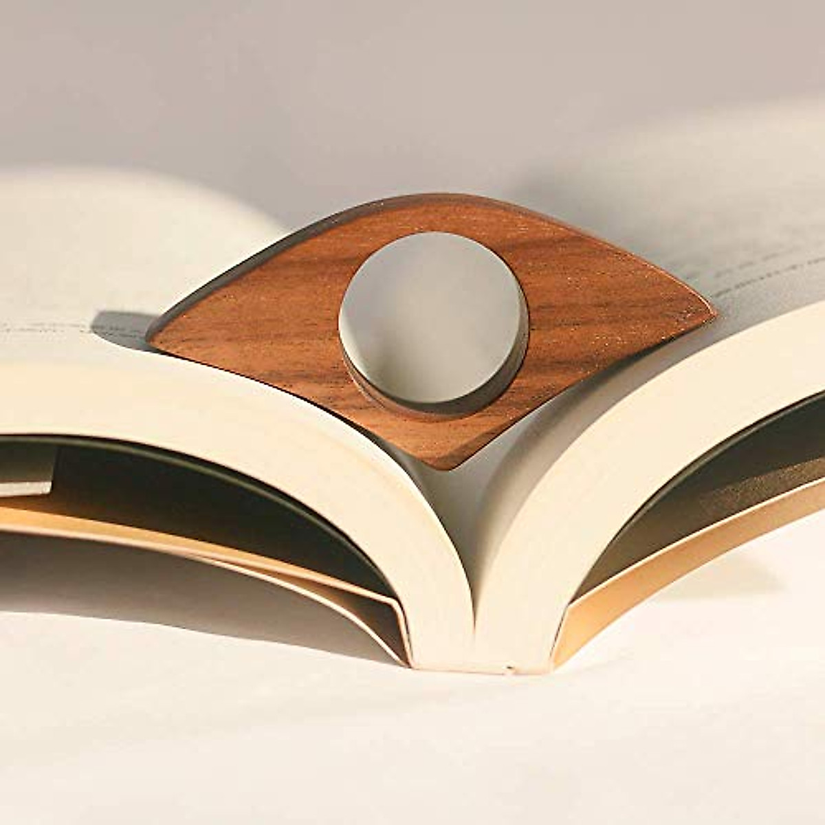 Handmade Wood Reading Bookmark Wooden Book Page Holder Thumb Wood Book Holder Accessory for Bookworm Book Lover Gifts, 2 Sizes (23mm)