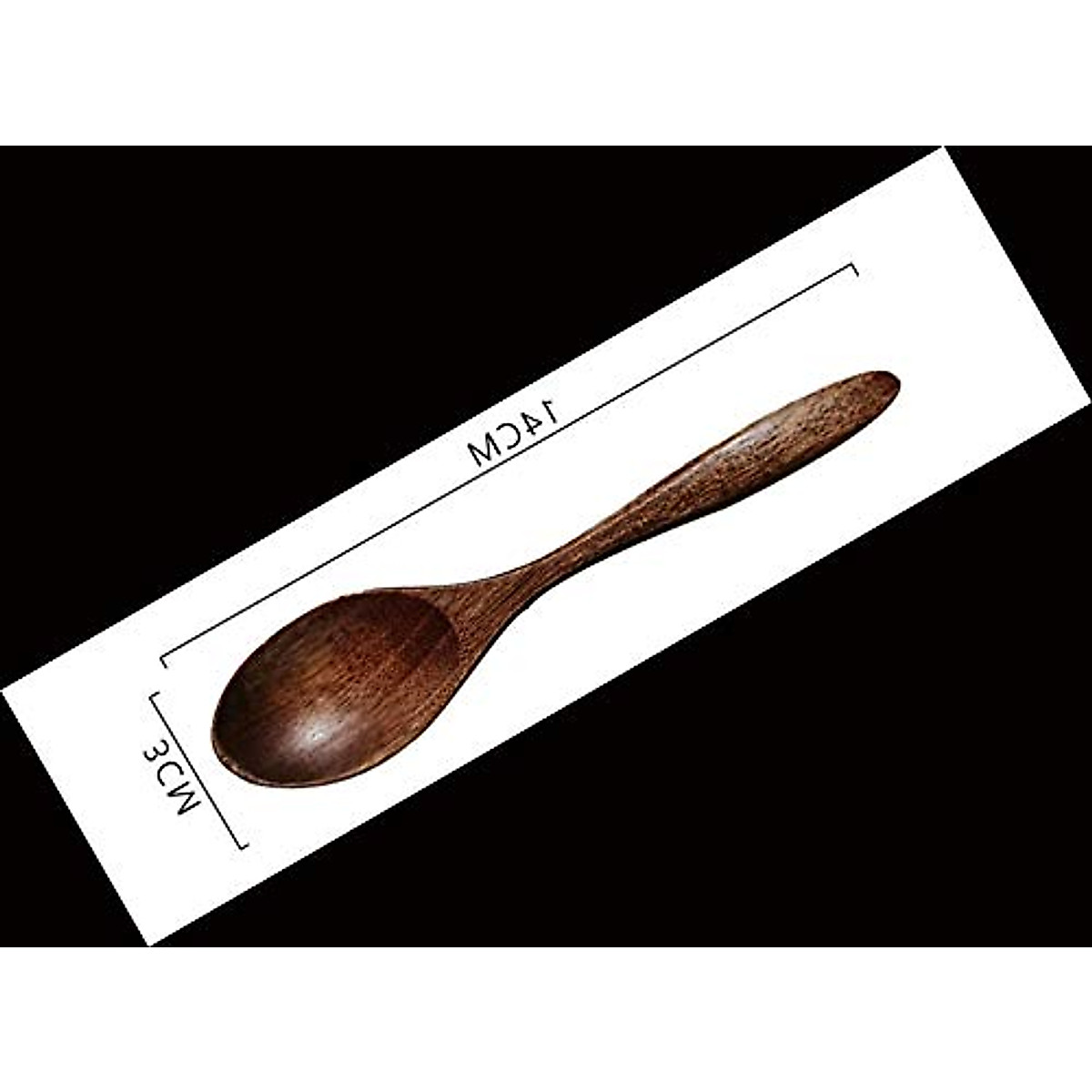 Acacia Wood Bowls Small Size for Handmade -Carved Dia 4"x 1.5 H Set of 4 Calabash Bowls (FREE 4 Wood Spoons)