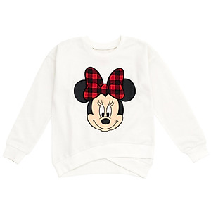 Disney Minnie Mouse Little Girls FleeceSweatshirt and Leggings Outfit Set White/Red 7-8
