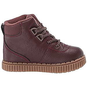 OshKosh B'Gosh Boy's Haskell Ankle Boot, Dark red, 11 M US Little Kid