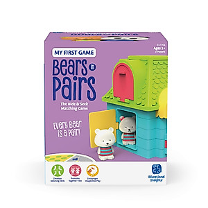 Educational Insights My First Game: Bears in Pairs, Hide & Seek Memory & Matching Game for Toddlers, Gift for Girls & Boys, Fun Family Game for Kids Ages 2+
