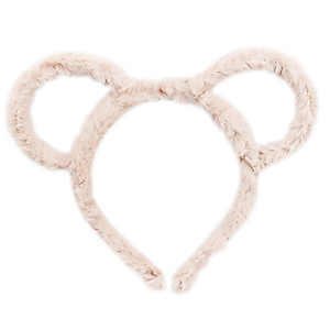 Women Winter Thick Plush Headband Round Mouse Bear Ears Makeup Hair Hoop Bandana Barrettes Black Girls