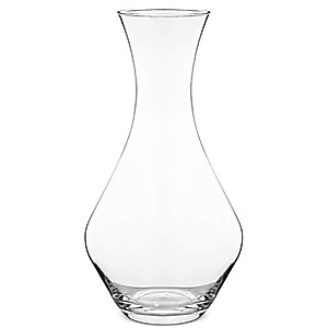 Red Wine Decanter - Hand Blown Crystal Wine Carafe - Glass Decanter Aerator for Cabernet, Pinot Noir, Bordeaux - Wine Accessories for Wedding, Christmas, Wine Tasting - Elixir Glassware - 50oz, Clear