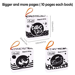 TUMAMA Baby Toys 0 3 6 to 12 Months,Soft Cloth Books for Babies, My First Soft Books Early Education Toys,Preschool Bath Toys,3 Pack