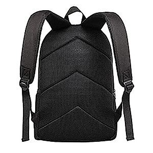 AmzPrint Rhino Animals Print 17 Inch Black Backpack For Teen Boys For High School Large Capacity School Bag