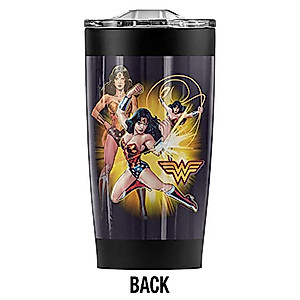 Logovision Wonder Woman Poses Stainless Steel Tumbler 20 oz Coffee Travel Mug/Cup, Vacuum Insulated & Double Wall with Leakproof Sliding Lid | Great for Hot Drinks and Cold Beverages