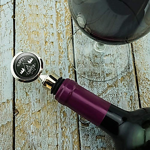 Happy Camper with Campfire Wine Bottle Stopper