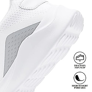 WCIDFY Womens Tennis Shoes Running Shoes Sneakers Breathable Gym Workout Nurse Shoes White Women Size 5.5