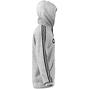 adidas Men's Essential 3-Stripe Logo Hoodie, Heather Grey, XL