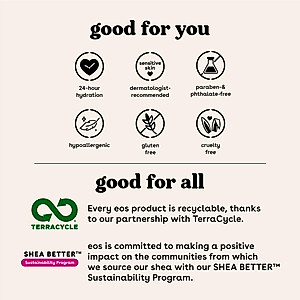 eos Holiday Skin Care Gift Set- Vanilla Cashmere Body & Hand Cream, Watermelon Frosé Lip Butter & Balm, Made for Sensitive Skin, 4-Pack