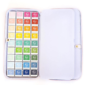 Pinkfresh Studio Faux Leather Ink Cube Holder Zipper Box-Holds 72 Cubes PF134ES