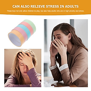 NUOBESTY Tape Rolling Balls Sticky Balls 5 Roll Sticky Ball Tape Candy Colored Decompression Sticky Ball Tape Decompression DIY Ball Style 2 Clear Sticky Tape