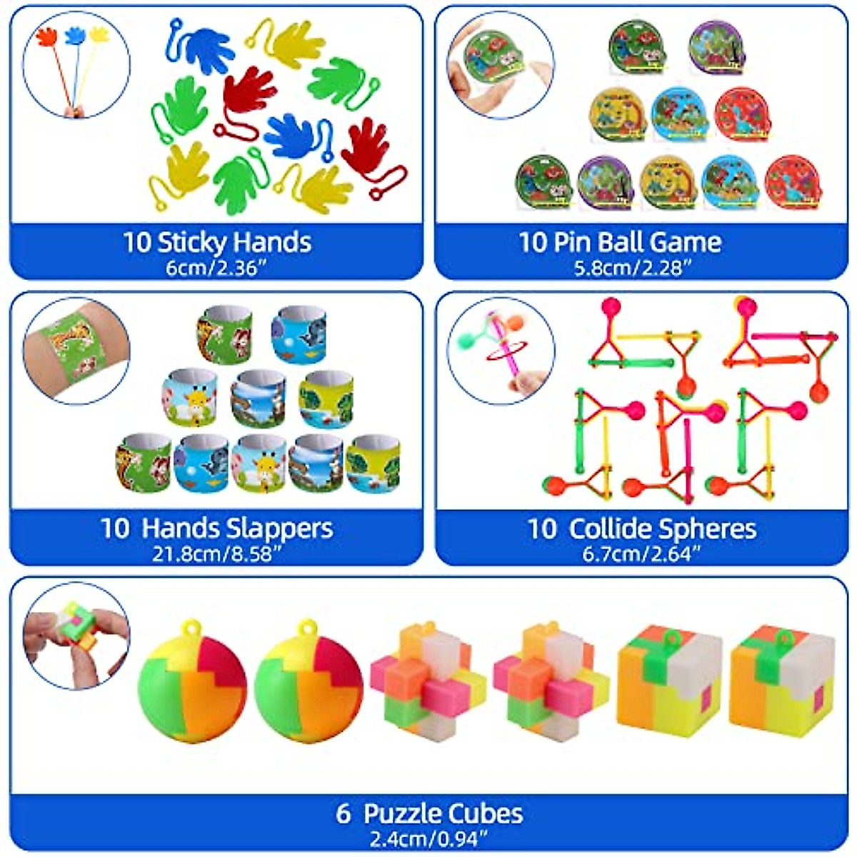 Amy&Benton 120PCS Treasure Box Prizes for Classroom, Easter Egg Fillers Kids Birthday Party Favors for Goodie Bag Fillers, Assorted Pinata Fillers, Bulk Party Toy Assortment