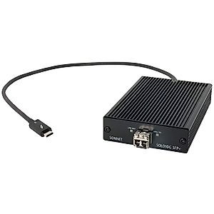 Sonnet Solo 10G Thunderbolt 3 to SFP+ 10 Gigabit Ethernet Adapter (SFP+ [SR] Included)