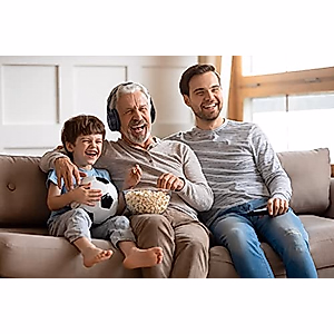 AudioRange Seniors & Hard of Hearing | Wireless TV Over-Ear Headphones Lightweight, Comfortable, Rechargeable TV Headphones, Television Hearing Device, No-Delay RF Headphone