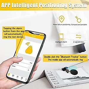 NouSKaU Portable Pet GPS Tracking - Bluetooth 5.0 Mobile Key Tracking Smart Anti-Loss Device - 2022 Mini Pet GPS Locator Bluetooth Tracer Include Batteries and Protective Case, Fit for iOS (2 Pack)