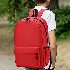 Nuvuiolf Anime Backpack Leisure Laptop Backpack Lightweight Travel Storage Daypack For Men And Women Red 2