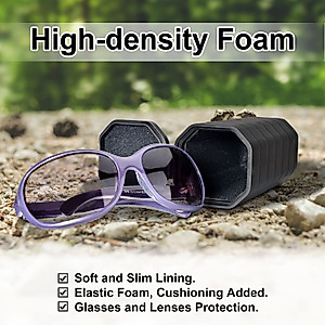 Healvaluefit Sunglasses Case Hard Shell, Sturdy and Resilient Eyeglasses Case, Dust and Scratch Resistant Protective Can, Tactical Glasses Case Compatible with Costa Ray-Ban, Oakley, Maui Jim Glasses