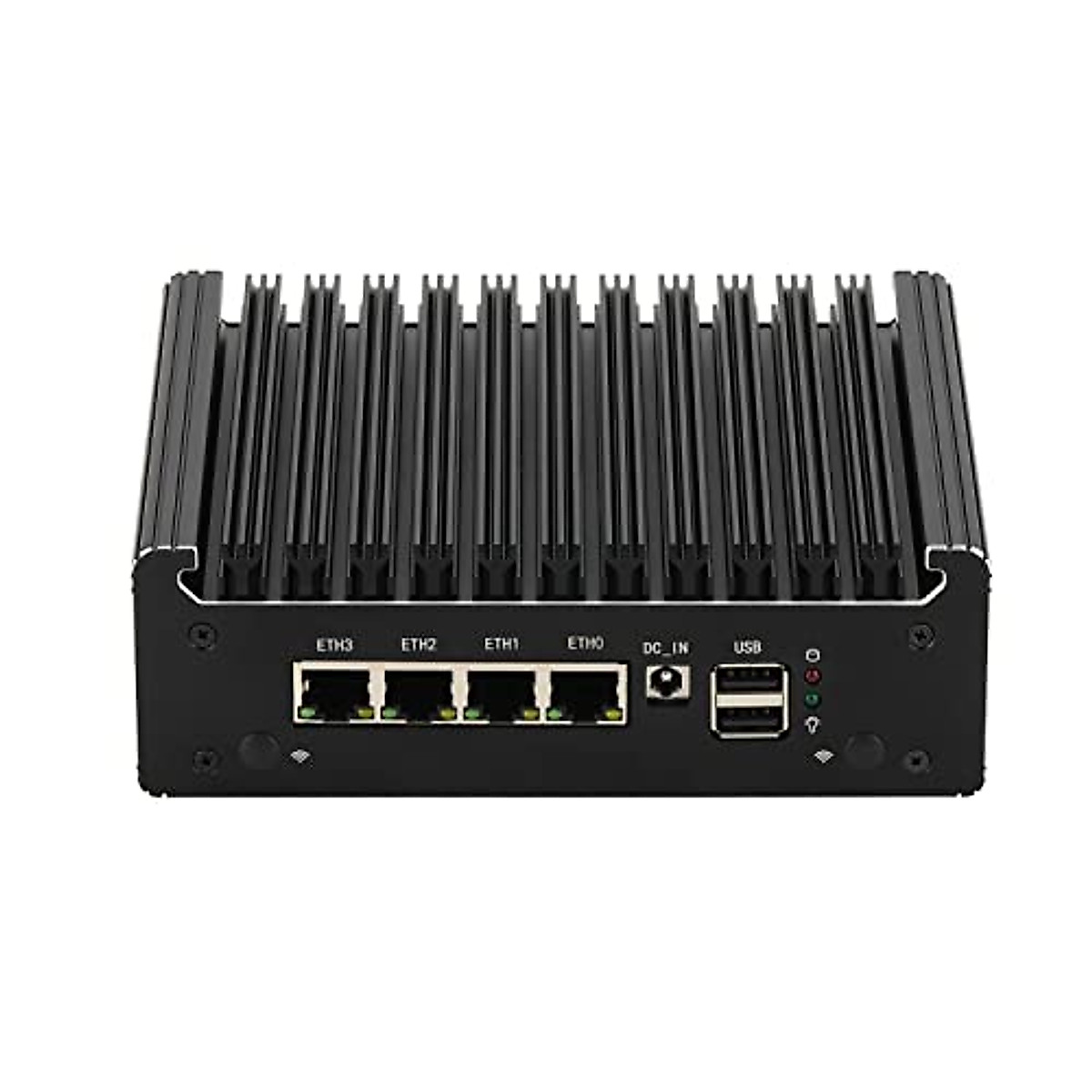 HUNSN Micro Firewall Appliance, Mini PC, OPNsense, VPN, Router PC, Intel Celeron N4505, RS41, AES-NI, 4 x 2.5GbE I226-V, Console, Type-C, HDMI, DP, SIM Slot, 4G RAM, 32G SSD