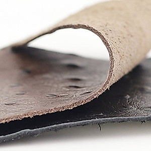 dpob Luxury Ostrich Grain Leather Valet Keychain - Designer Key Chain with 3 Detachable Key Rings (Black)